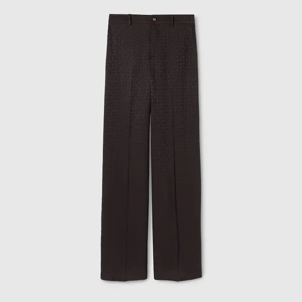 Gucci Horsebit Silk Jacquard Pants