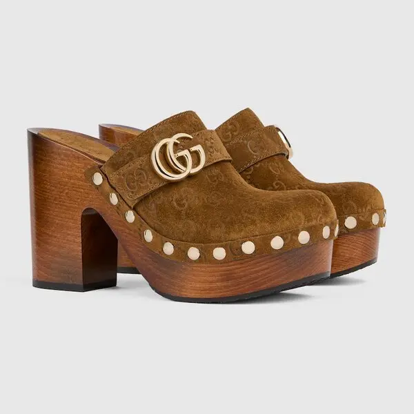 Gucci Platform Clog With Double G