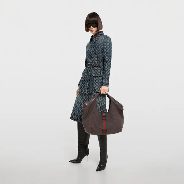 Gucci Giglio Large Tote Bag Gg Canvas