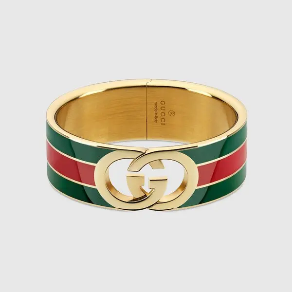Gucci Interlocking Bangle Bracelet - Gold-toned Metal