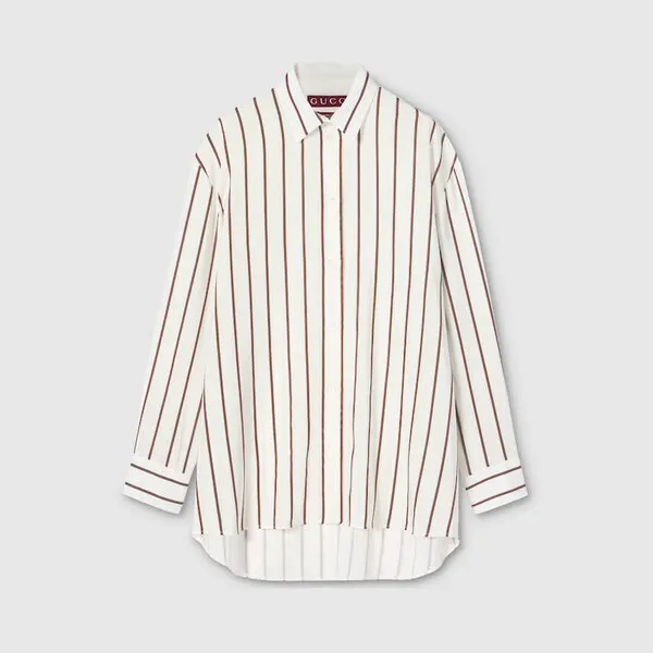 Gucci Web Silk Jacquard Shirt