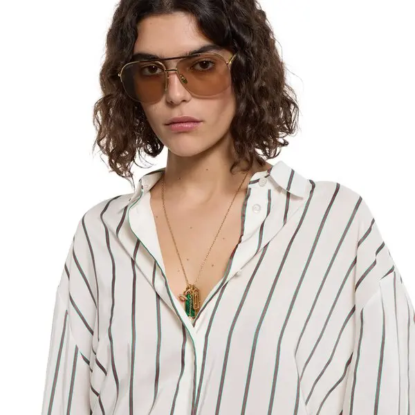 Gucci Web Silk Jacquard Shirt