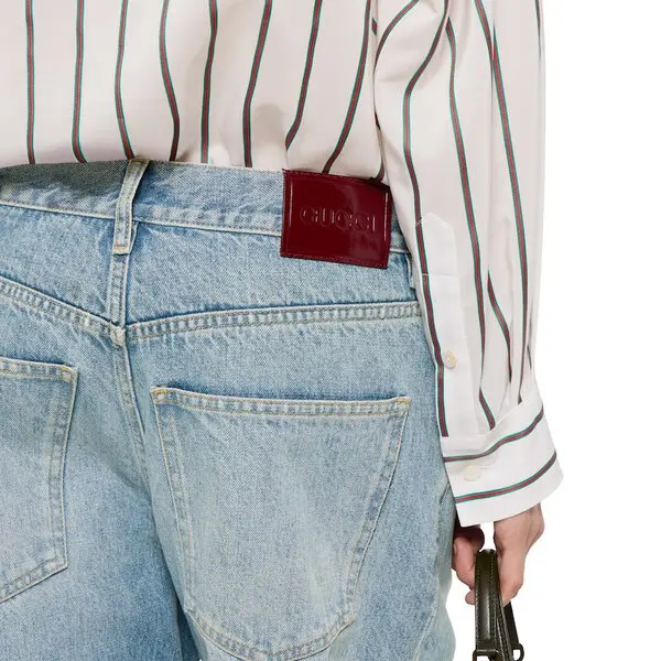 Gucci Cotton Denim Pants - Blue