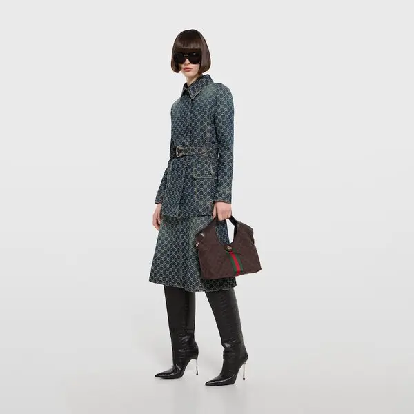 Gucci Giglio Small Tote Bag - Brown