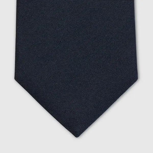 Gucci Web Silk Jacquard Tie - Blue