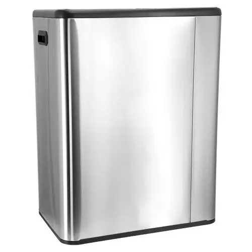 ELAMA 2 Section 30 Liter/ 8 Gallon Each Section Trash And Recycling Step Bin With Slow Close Mechanism