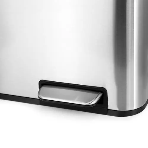 ELAMA 2 Section 30 Liter/ 8 Gallon Each Section Trash And Recycling Step Bin With Slow Close Mechanism