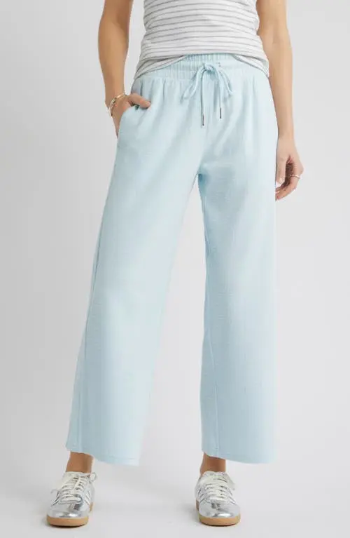 Caslon Ankle Wide Leg Travel Pants - Blue Delicate