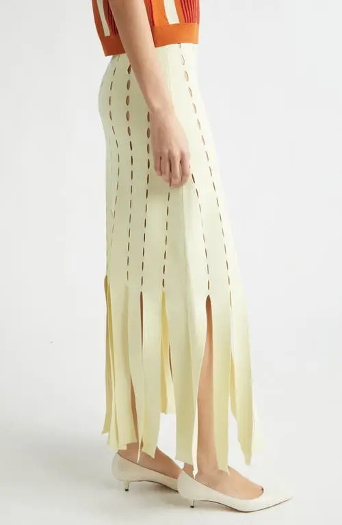 ZANKOV Openwork Car Wash Hem Skirt - Sorbet