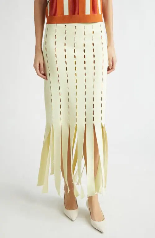 ZANKOV Openwork Car Wash Hem Skirt - Sorbet