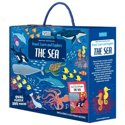 SASSI The Sea 205 Piece Puzzle And Book Set - Multicolored