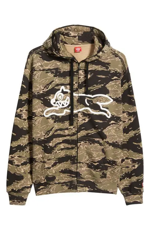 ICECREAM Tiger Zip-up Graphic Hoodie