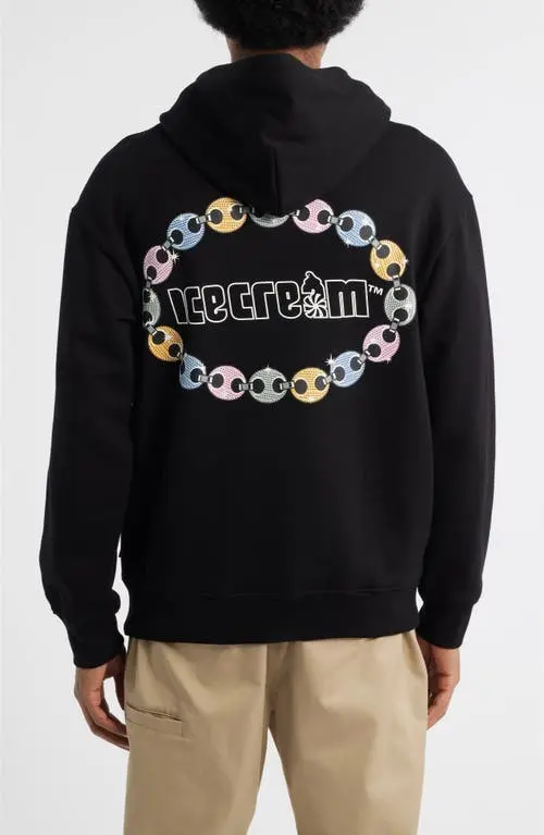 ICECREAM Chain Logo Cotton French Terry Hoodie
