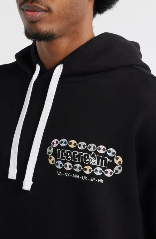 ICECREAM Chain Logo Cotton French Terry Hoodie