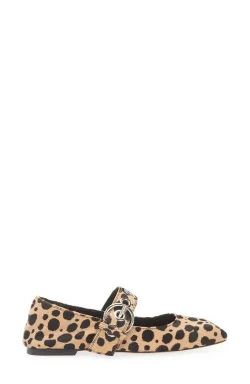 AeydĒ Uma Calf Hair Mary Jane Flats - Beige/black