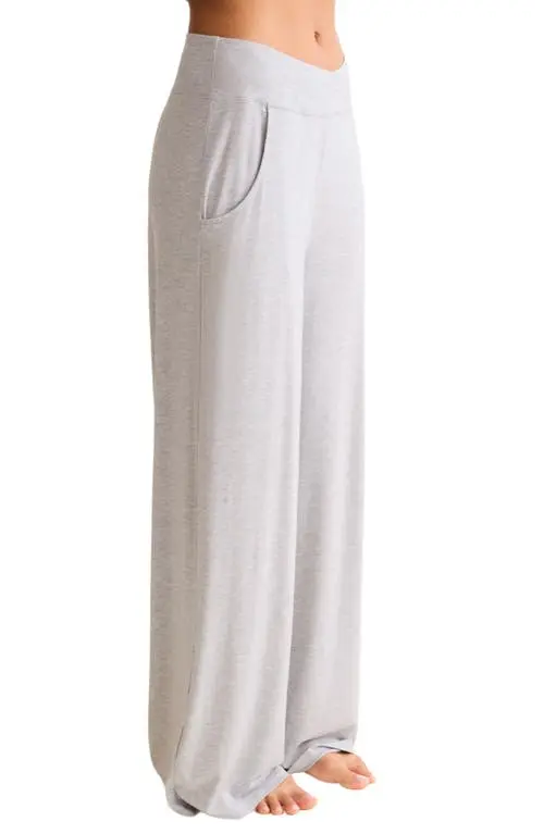 Fleur't Wide Leg Lounge Pants - Heather Grey