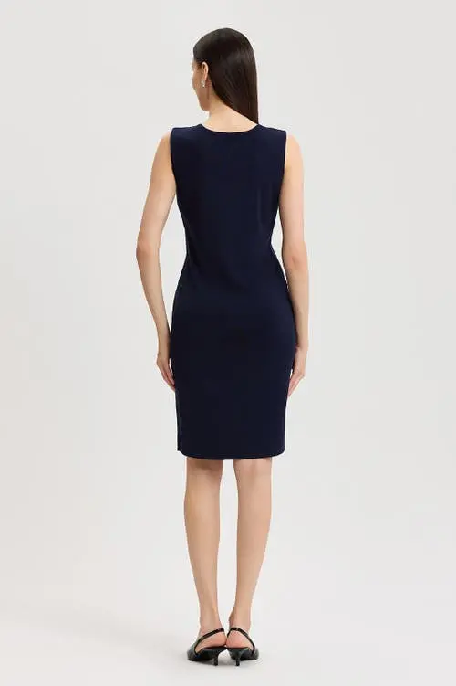 Ming Wang Sleeveless Sheath Knit Dress