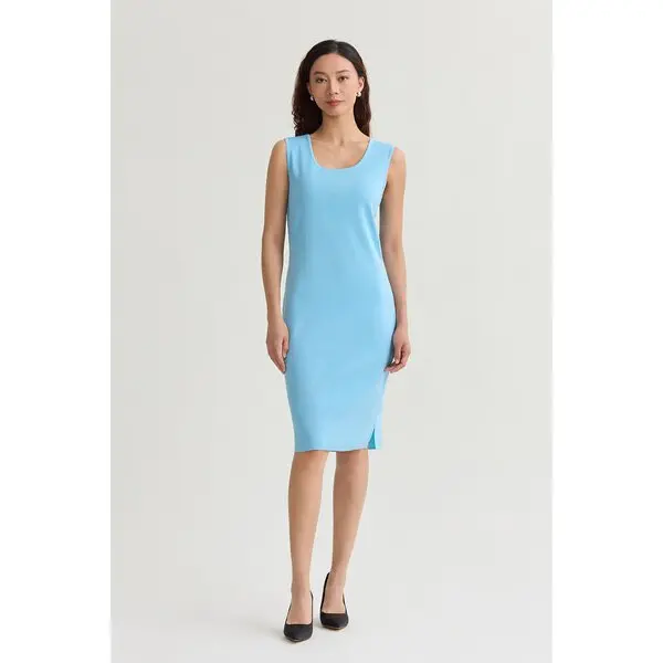 Ming Wang Sleeveless Sheath Knit Dress - Serene