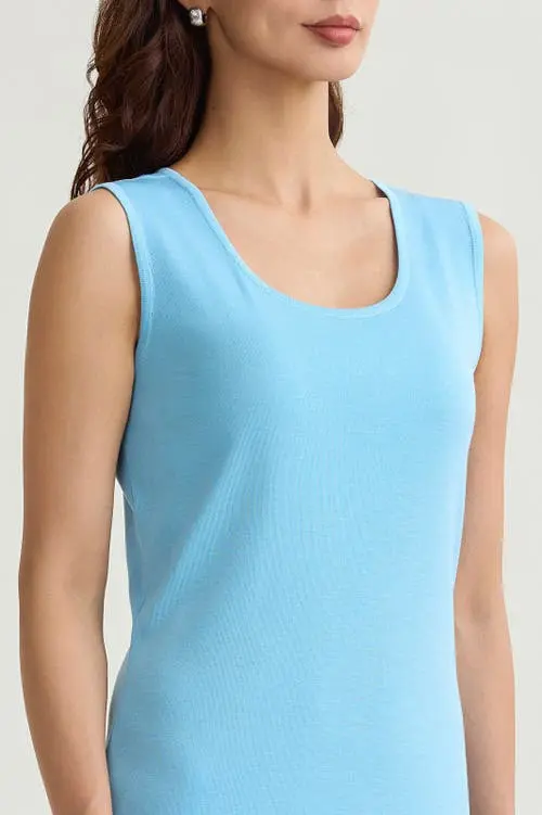 Ming Wang Sleeveless Sheath Knit Dress - Serene