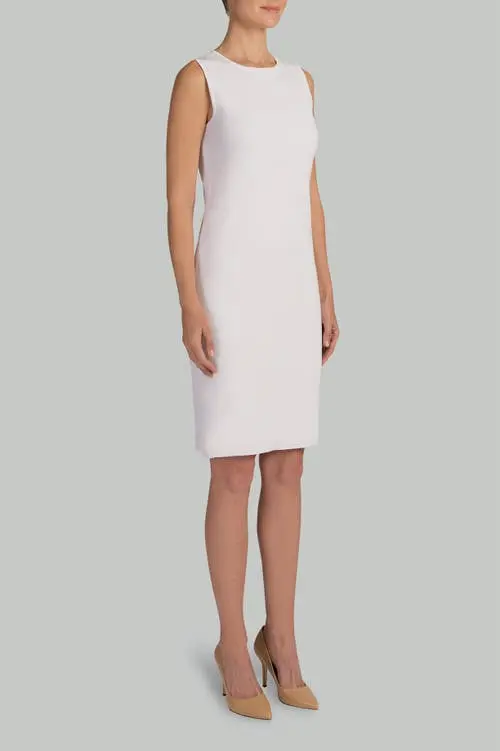 Ming Wang Sleeveless Crew Neck Knit Dress With Slits