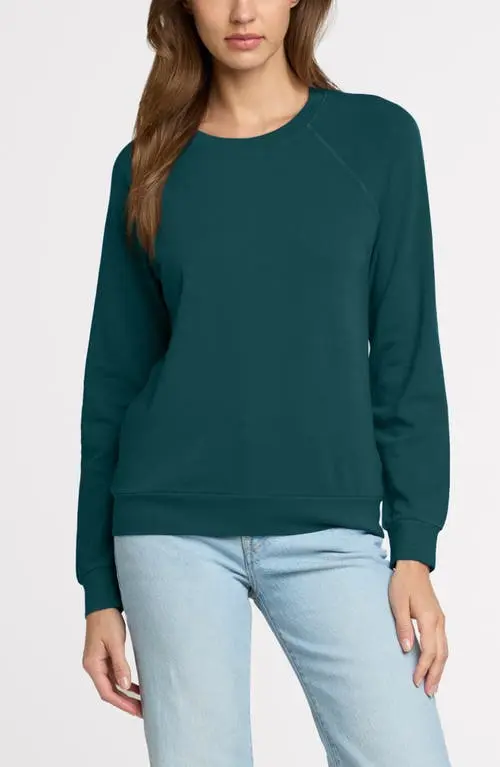THE STANDARD STITCH Organic Cotton Raglan Sweatshirt - Deep Sea