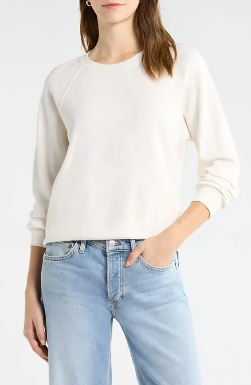 THE STANDARD STITCH Organic Cotton Raglan Sweatshirt - Ivory