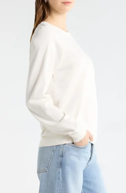 THE STANDARD STITCH Organic Cotton Raglan Sweatshirt - Ivory