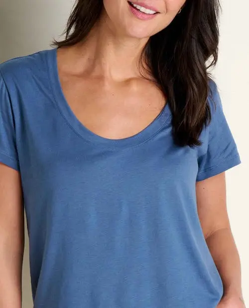 TOAD & CO Basic Scoop Neck Tee - Canal