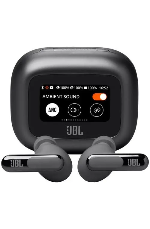 JBL Live Beam 3 True Wireless Noise-cancelling Closed-stick Earbuds - Black