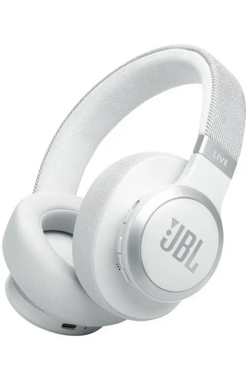 JBL Live 770nc Wireless Over-ear Headphones With True Adaptive Noise Cancelling - White