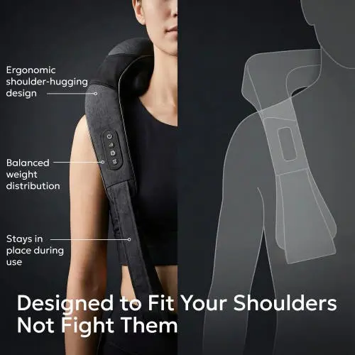 MIKO Wave Neck & Back Massager Heated And Hands Free Motion