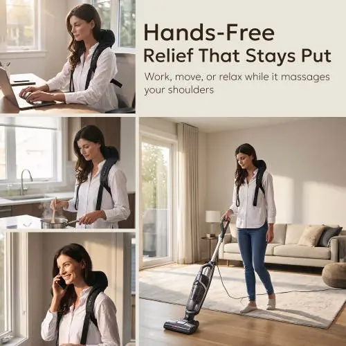 MIKO Wave Neck & Back Massager Heated And Hands Free Motion