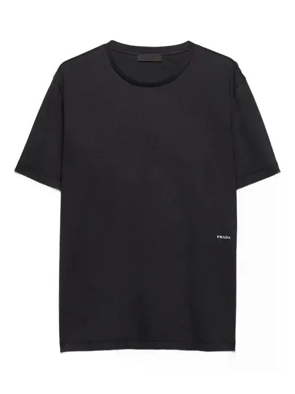 Prada Logo-embroidered Short-sleeve T-shirt