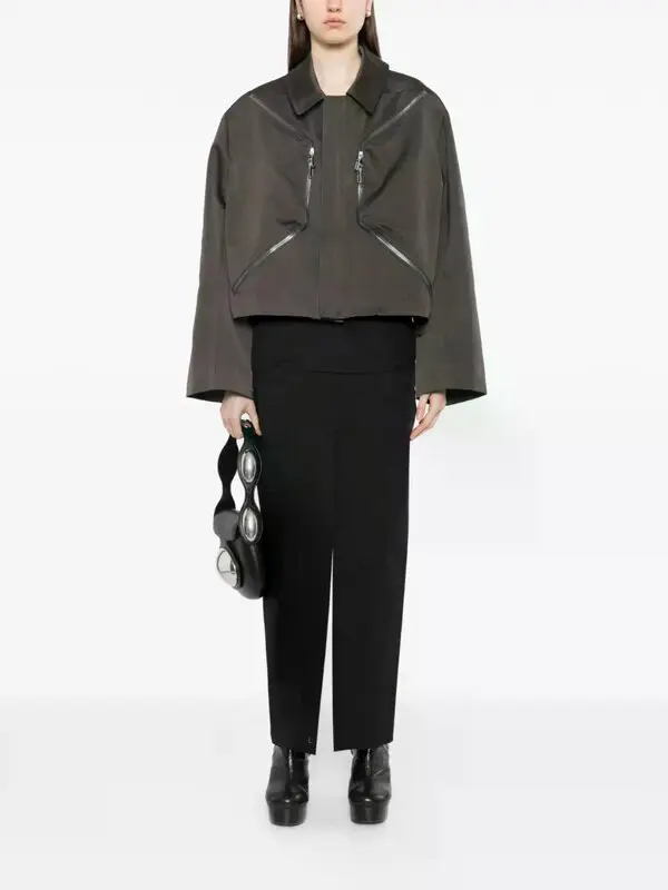 Rick Owens Zip Blixa Mac Jacket - Brown