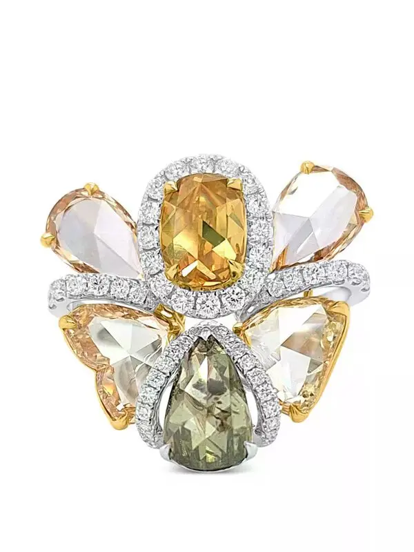HYT JEWELRY Butterfly-shape Diamond Cocktail Ring - Silver