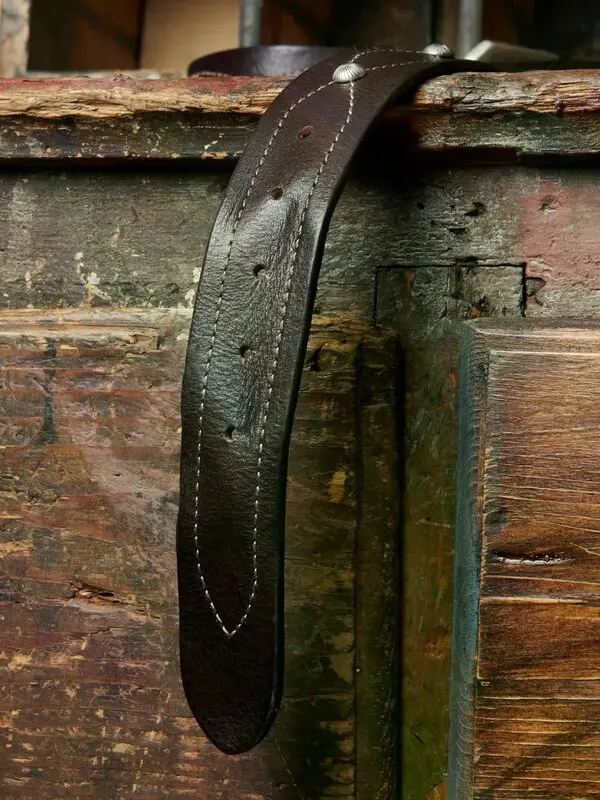 FORTELA Topstitching Leather Belt