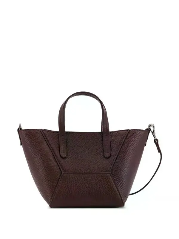 Brunello Cucinelli Textured Top Handle Shoulder Bag - Brown