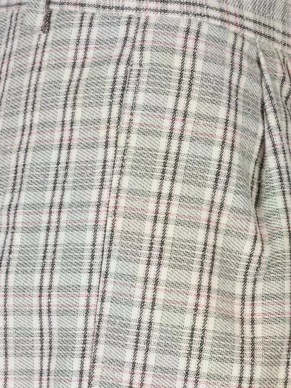 MARANT ETOILE Pleated Check-pattern Trousers