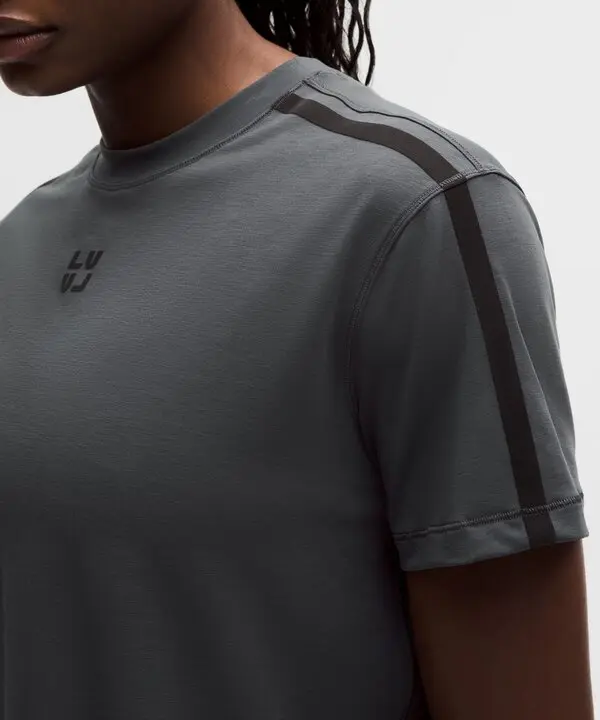 Lululemon Jersey Training Cropped Short-sleeve Shirt - Coal/graphite Grey