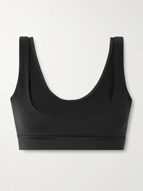 SKIMS Nike Double Strap Scoop Bra - Black