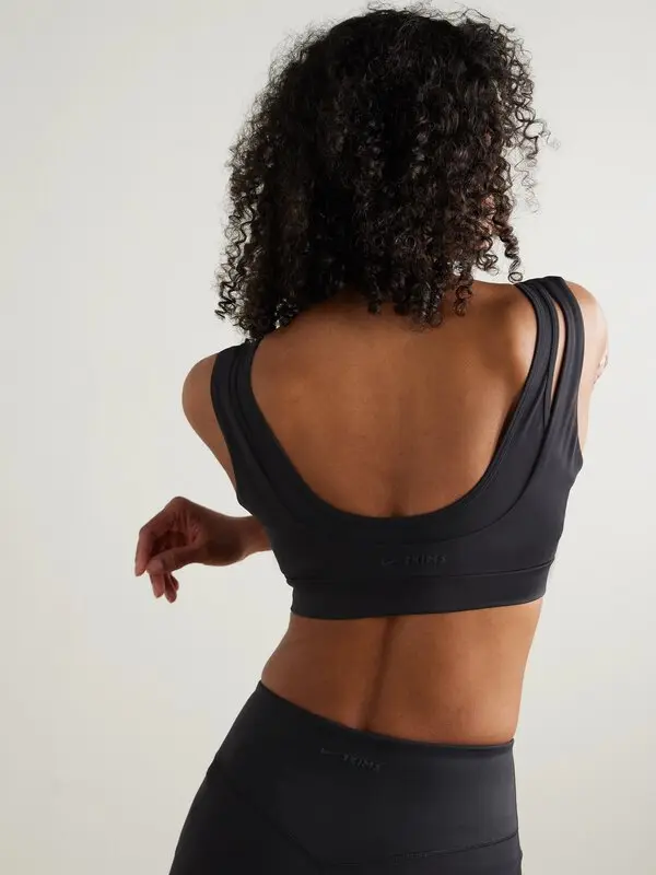 SKIMS Nike Double Strap Scoop Bra - Black