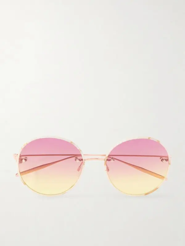 Barton Perreira Rigby Round-frame Sunglasses - Pink