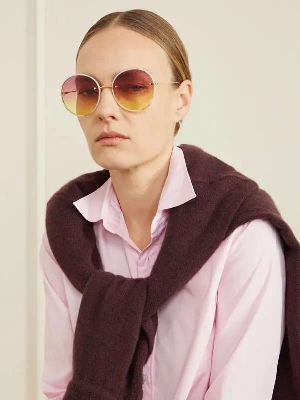 Barton Perreira Rigby Round-frame Sunglasses - Pink