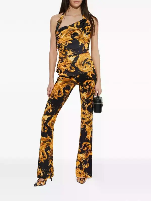 Versace Baroque-pattern Slingback Pumps