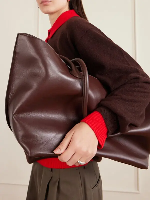 LIÉ STUDIO The Eva Weekend Leather Tote - Brown