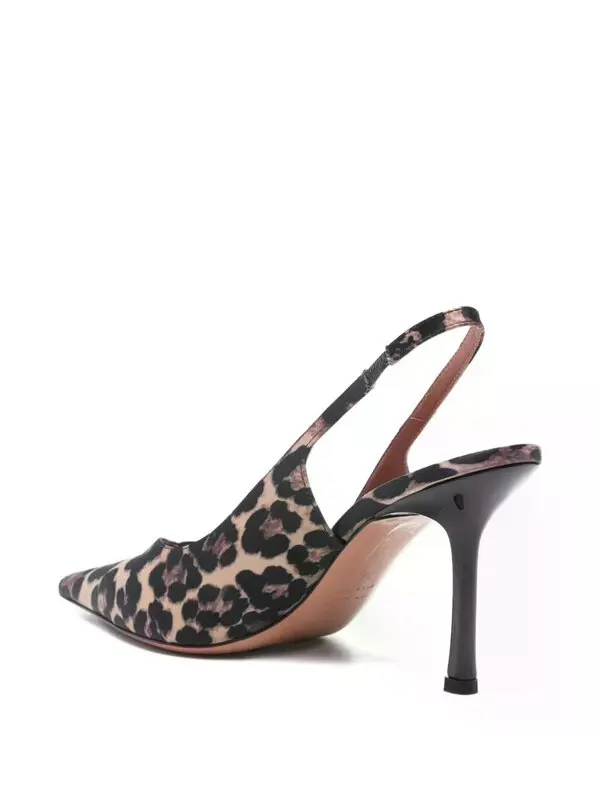 CASTAGNA Animal-print Slingback Pumps - Brown