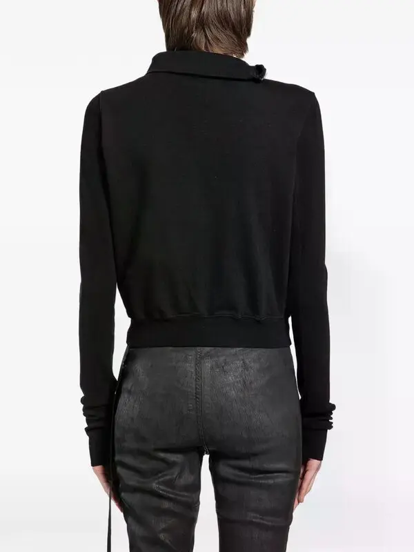 Rick Owens Asymmetric Zip Mountain Sweater - Black