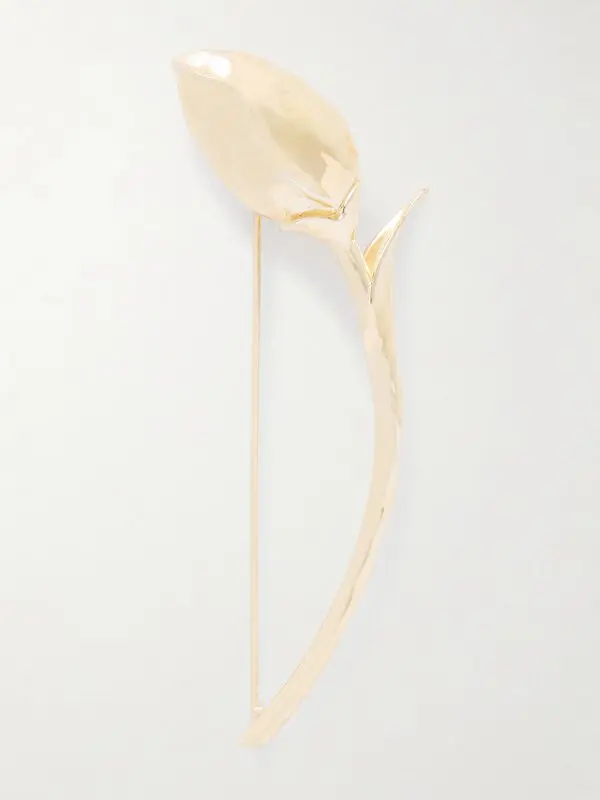 Erdem Bloom-plated Silver Brooch - Gold