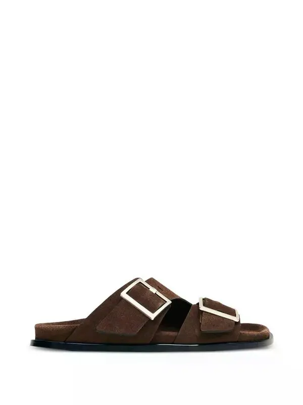 ALOHAS Alba Buckle Strap Sandals - Brown