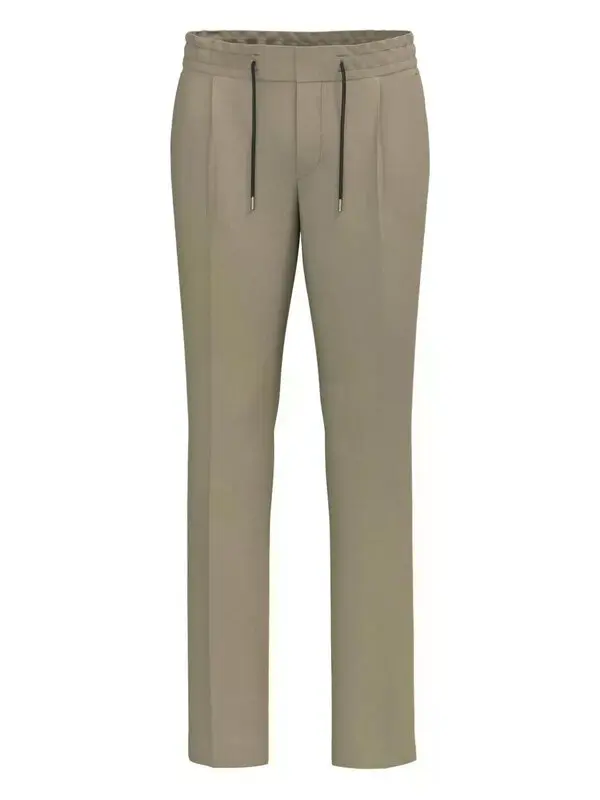 Hugo Drawstring Pleated Trousers - Neutrals